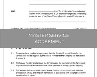 Master Service Agreement - Etsy