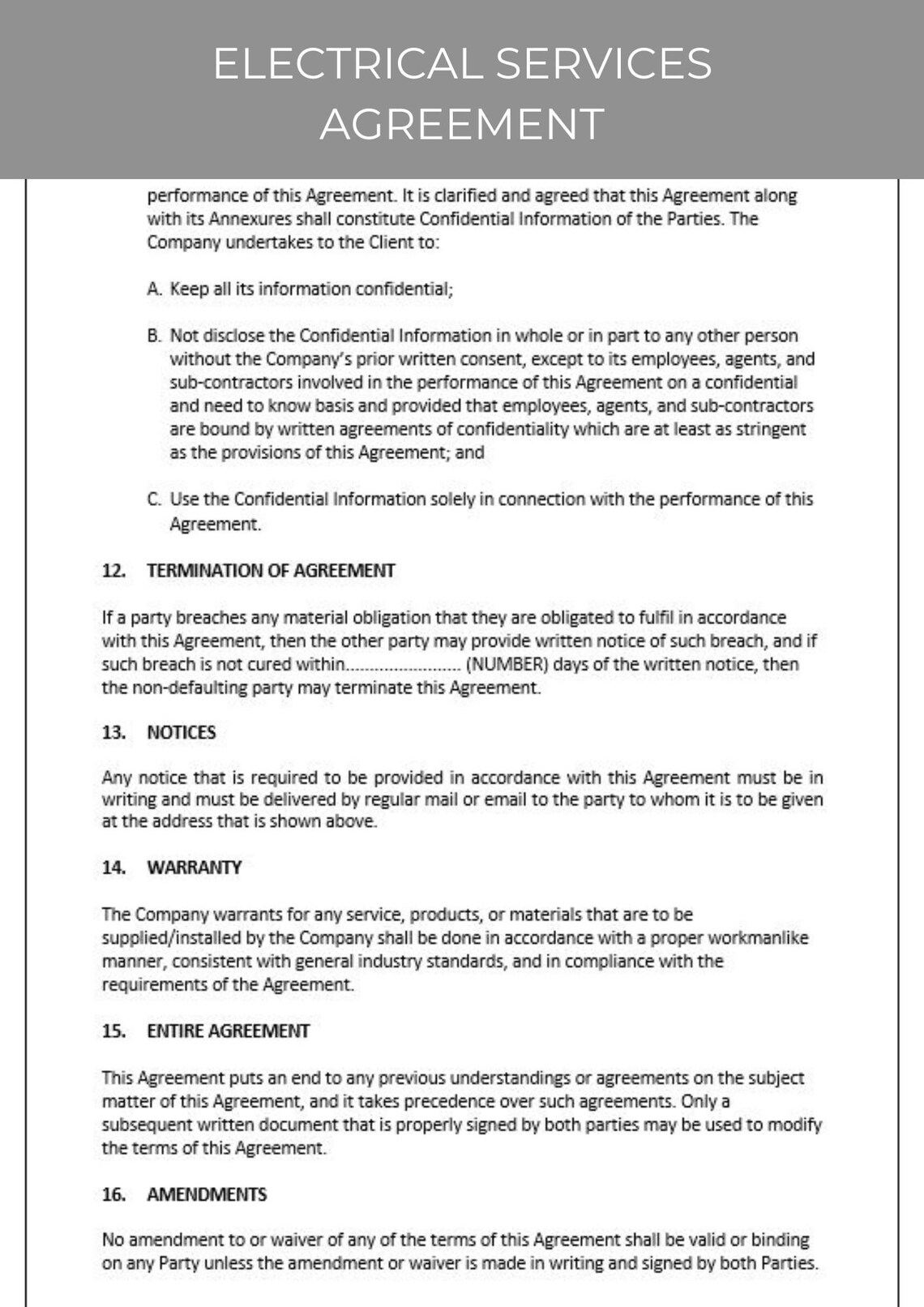 Electrical Services Agreement - Etsy