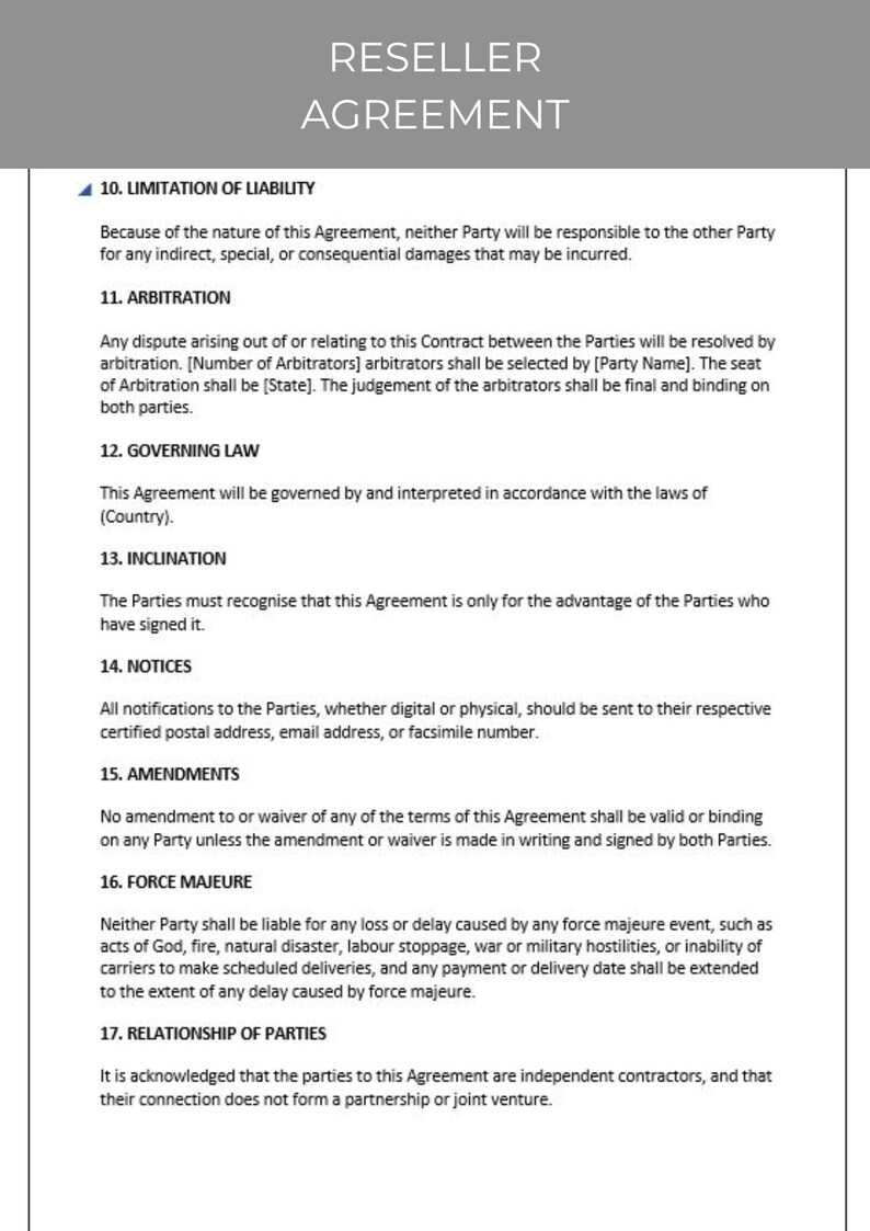 Reseller Agreement - Etsy