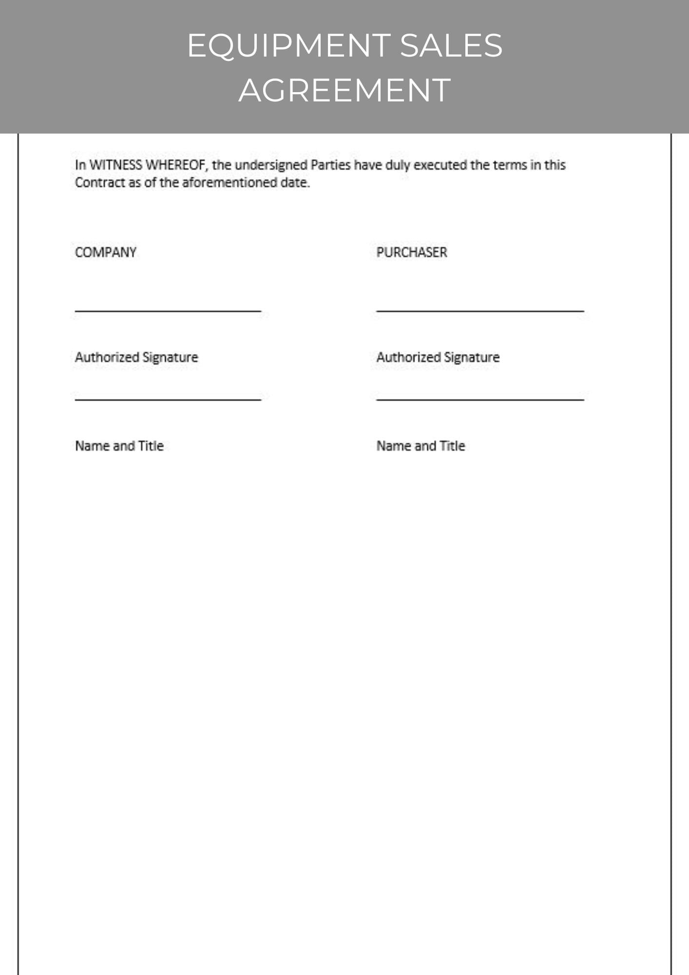 Equipment Sales Agreement - Etsy