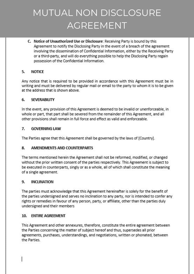 Mutual Non Disclosure Agreement - Etsy