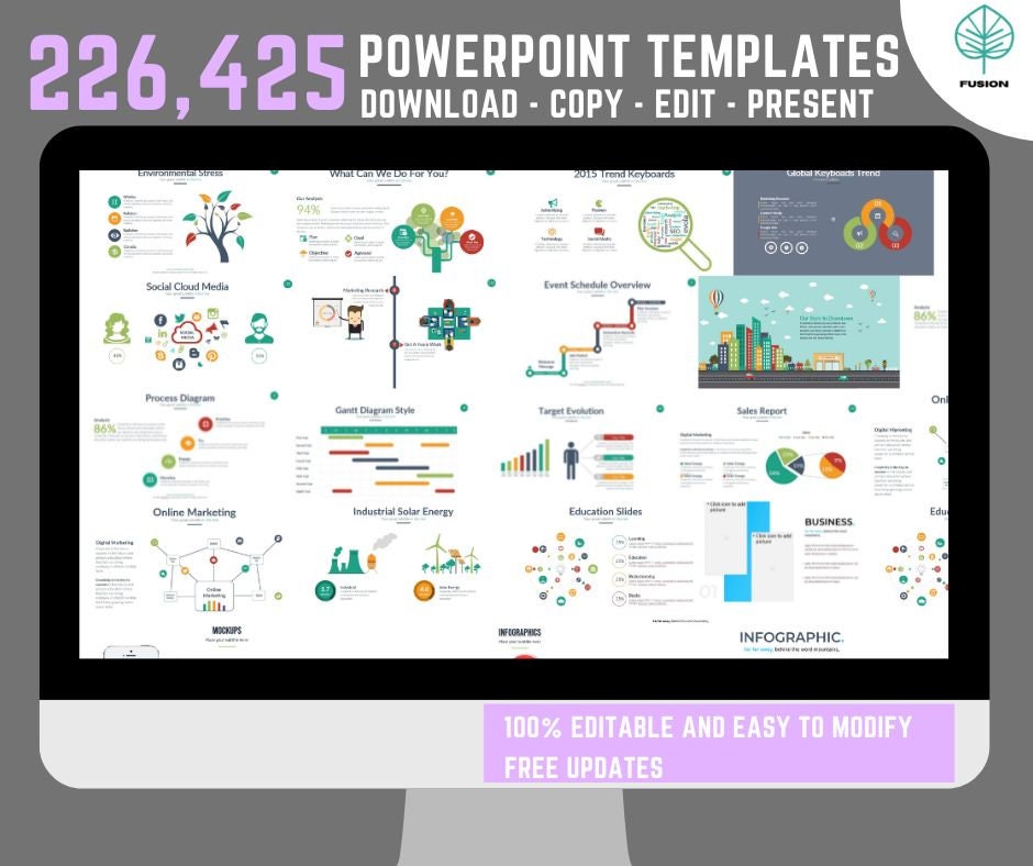 Powerpoint Presentation Template With 226,425 Professional PPT Slides ...