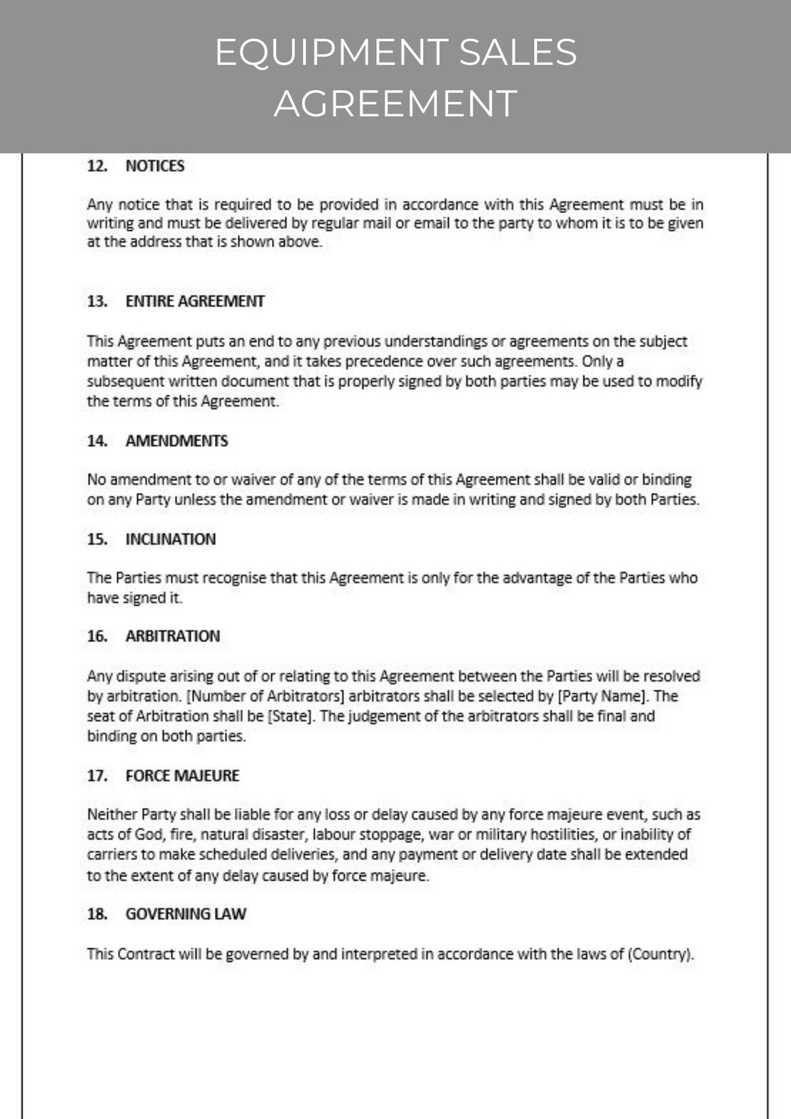 Equipment Sales Agreement - Etsy