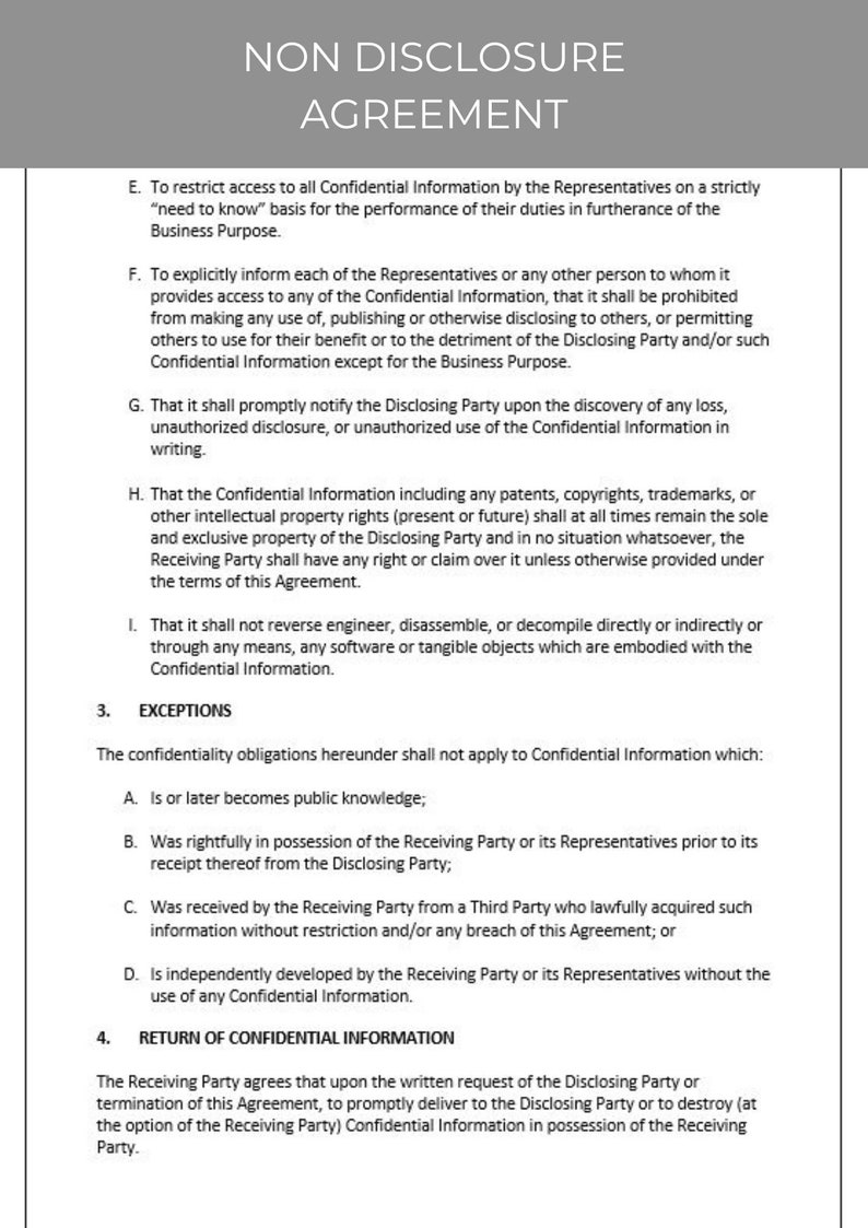 Non Disclosure Agreement - Etsy