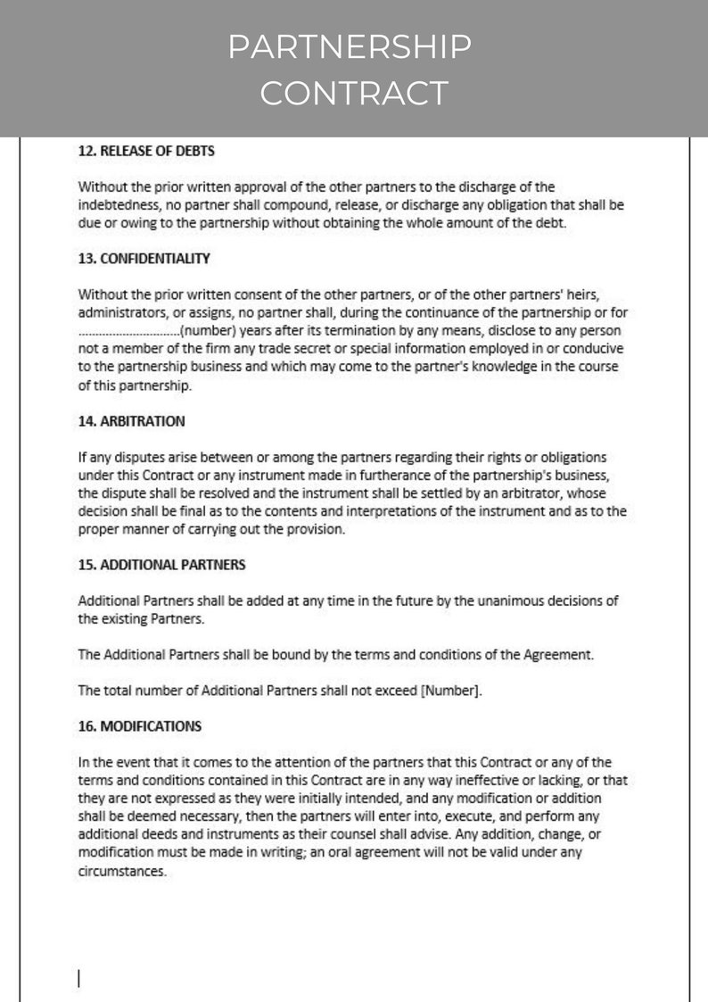 Partnership Contract - Etsy