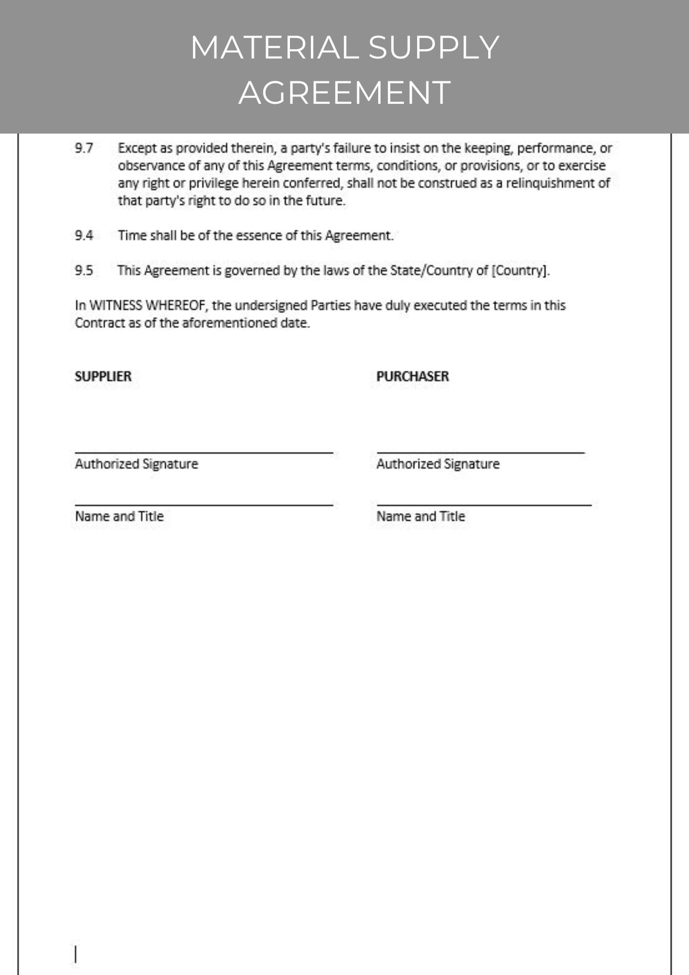 Material Supply Agreement - Etsy