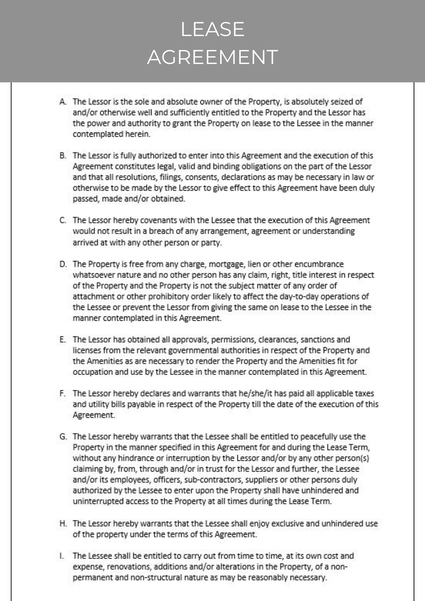 Lease Agreement, Rental Agreement, Commercial Lease, Lease Contract ...