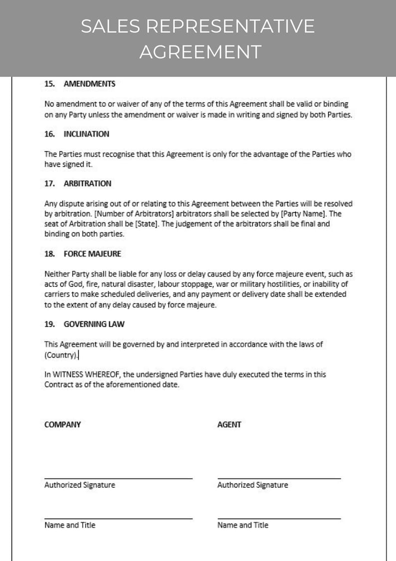Sales Representative Agreement - Etsy