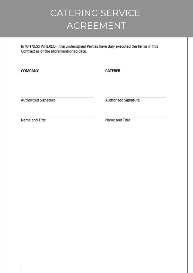 Catering Service Agreement - Etsy
