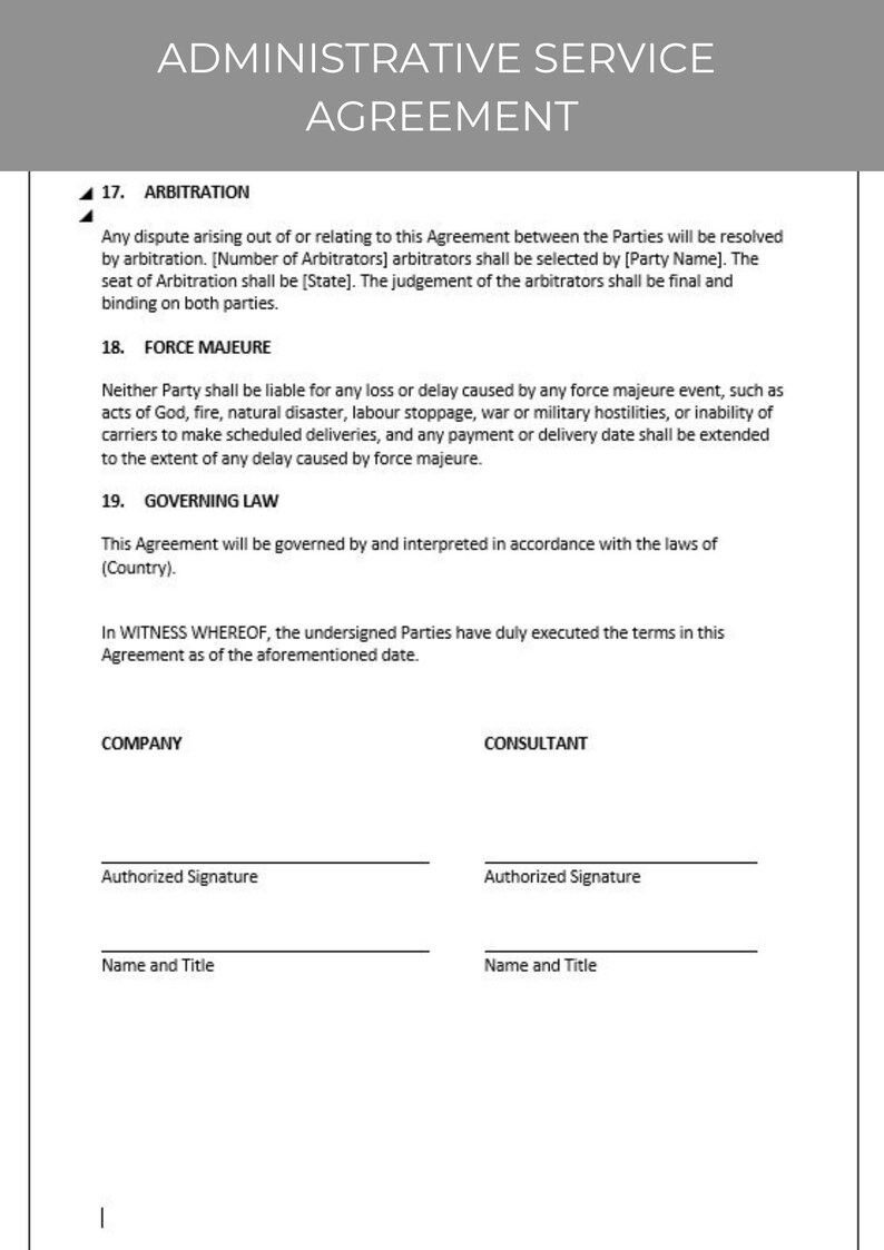 Administrative Services Agreement - Etsy