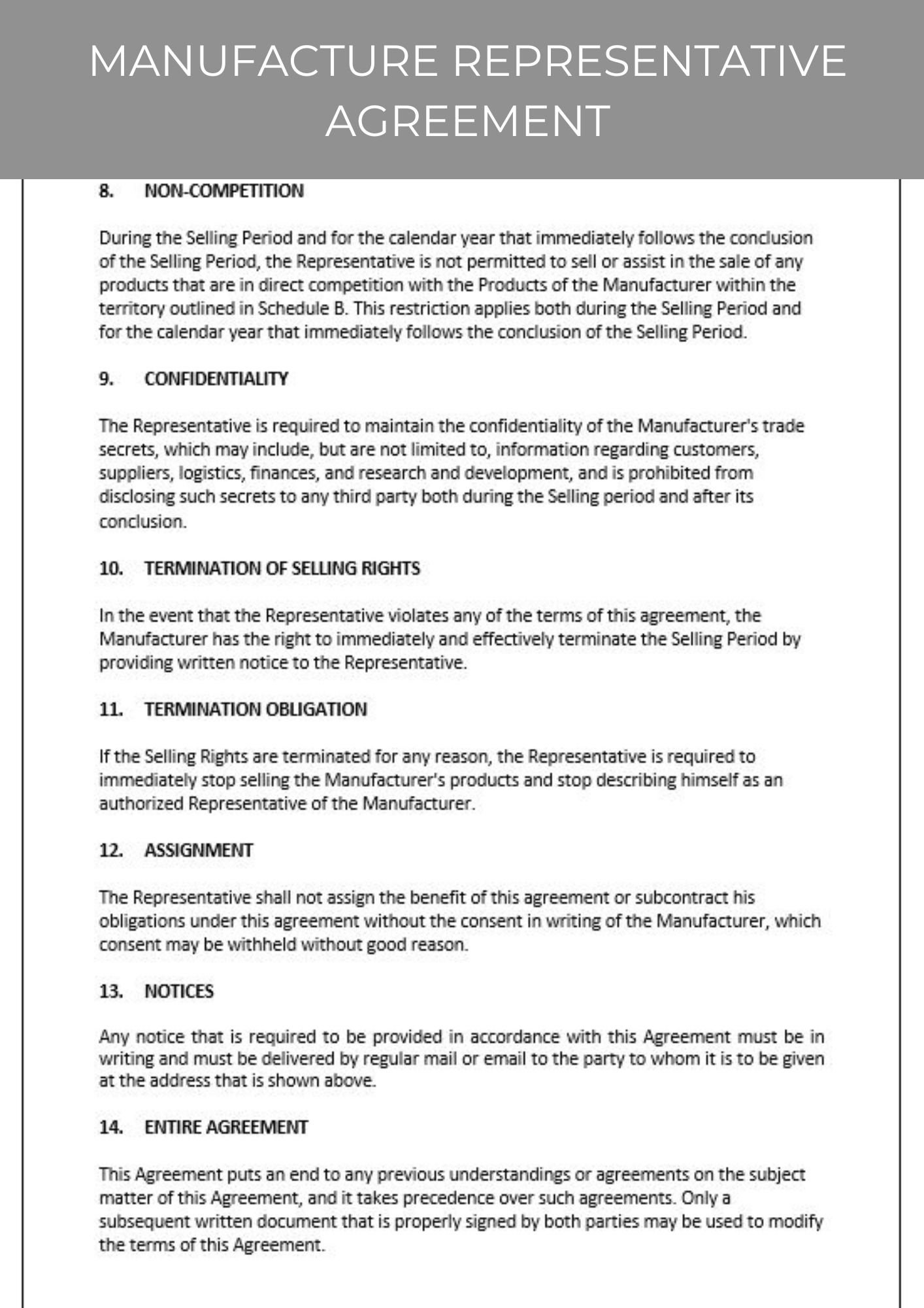 Manufacturer Representative Agreement - Etsy