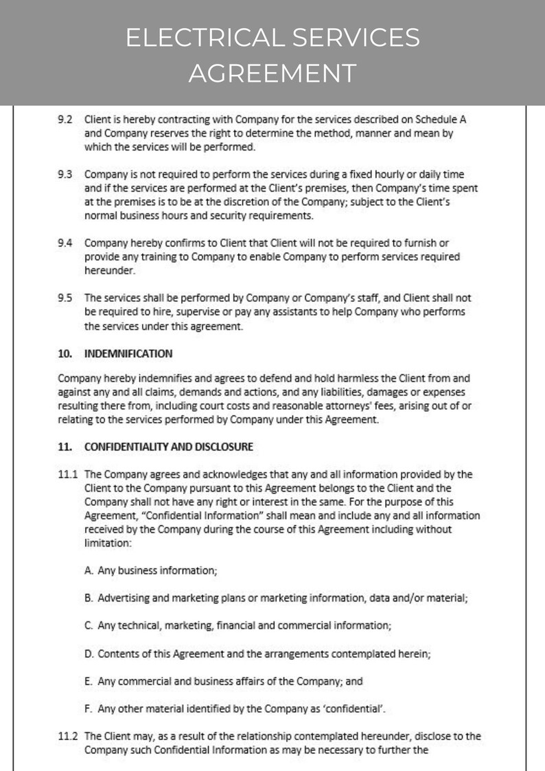 Electrical Services Agreement - Etsy