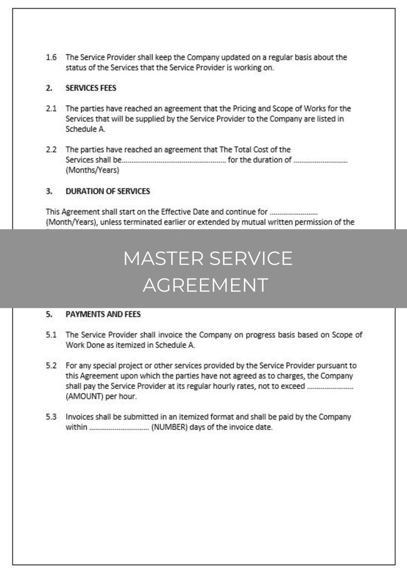 Master Service Agreement - Etsy