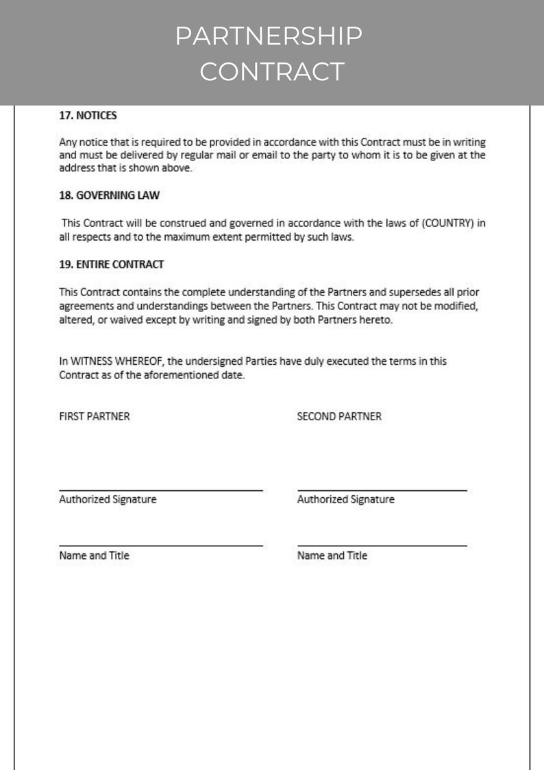 Partnership Contract - Etsy