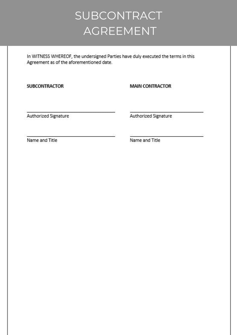 Subcontract Agreement - Etsy