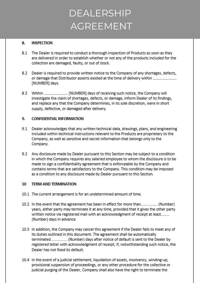Dealership Agreement - Etsy