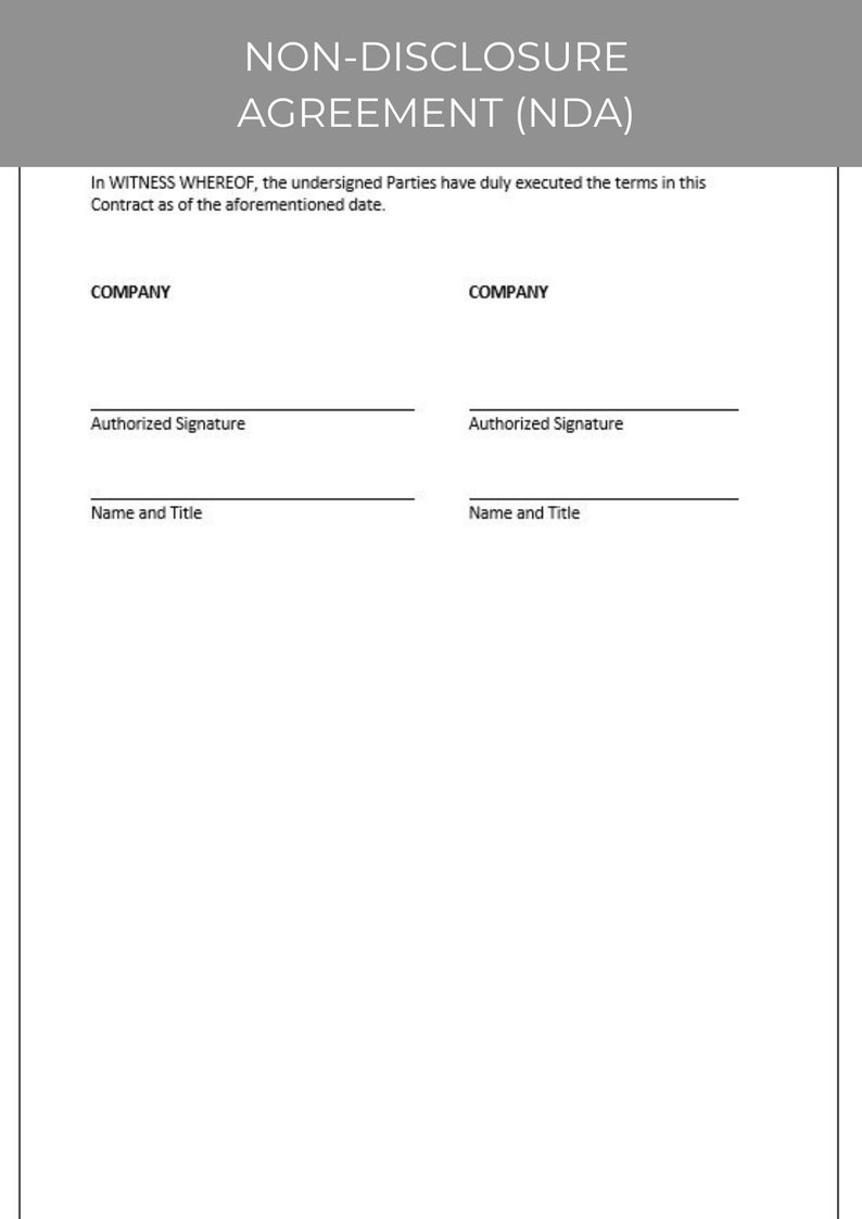 Non-disclosure Agreement (NDA) - Etsy