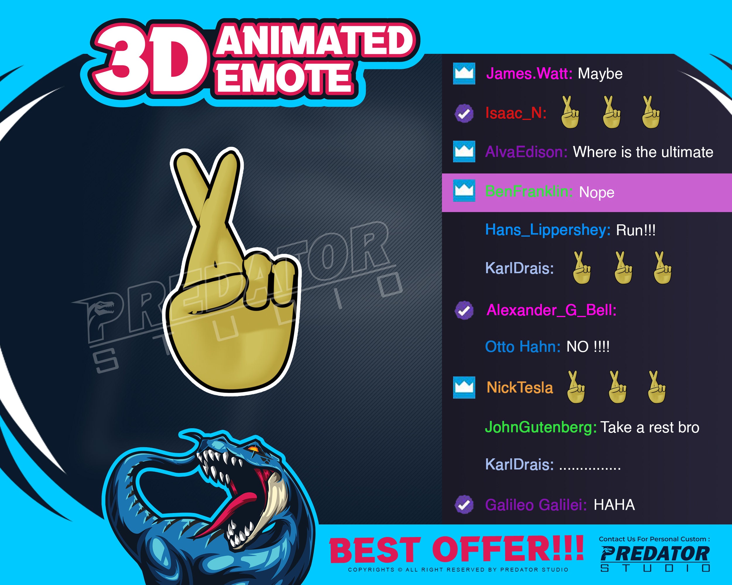 3D Animated Emote Game Emote Emote Commission Stream - Etsy Canada