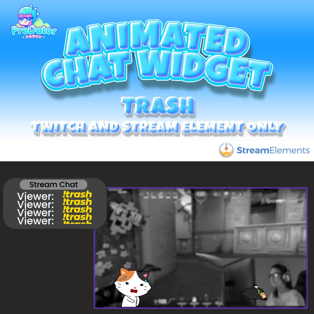 Animated Twitch Chat Widget: Real-time Stream Elements Integration - Etsy