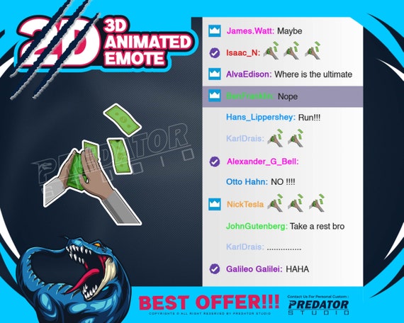 Throwing Money 3D Animated Emote V2 Animated Emote Money - Etsy