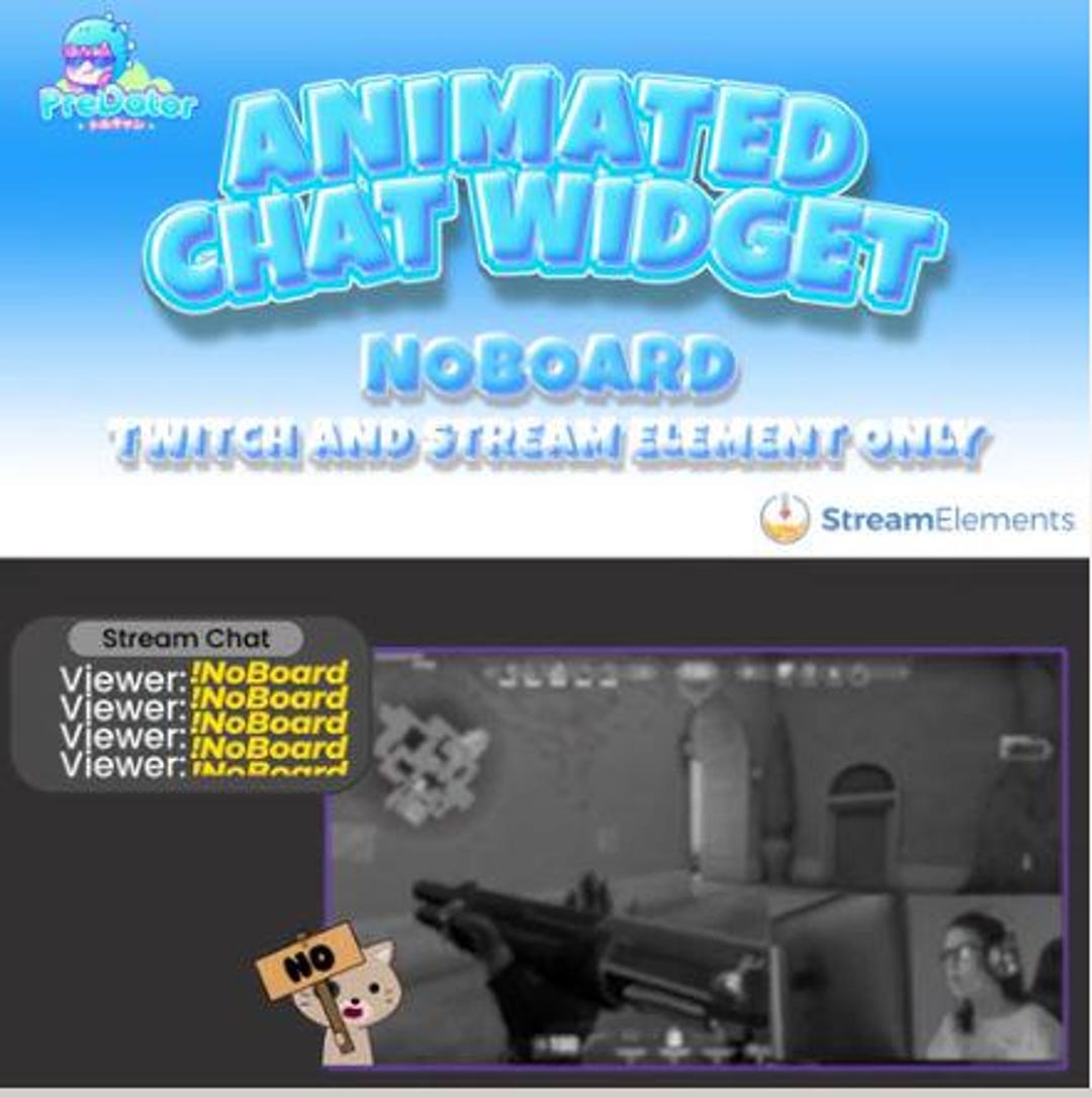 Animated Twitch Chat Widget: Streamelements Overlay - Etsy