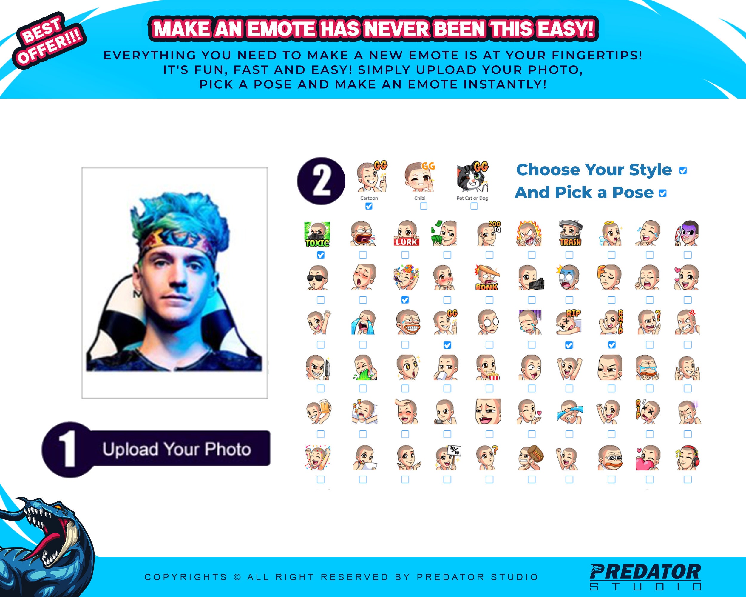High-quality Ai-generated Custom Twitch Emotes for Your Twitch - Etsy ...