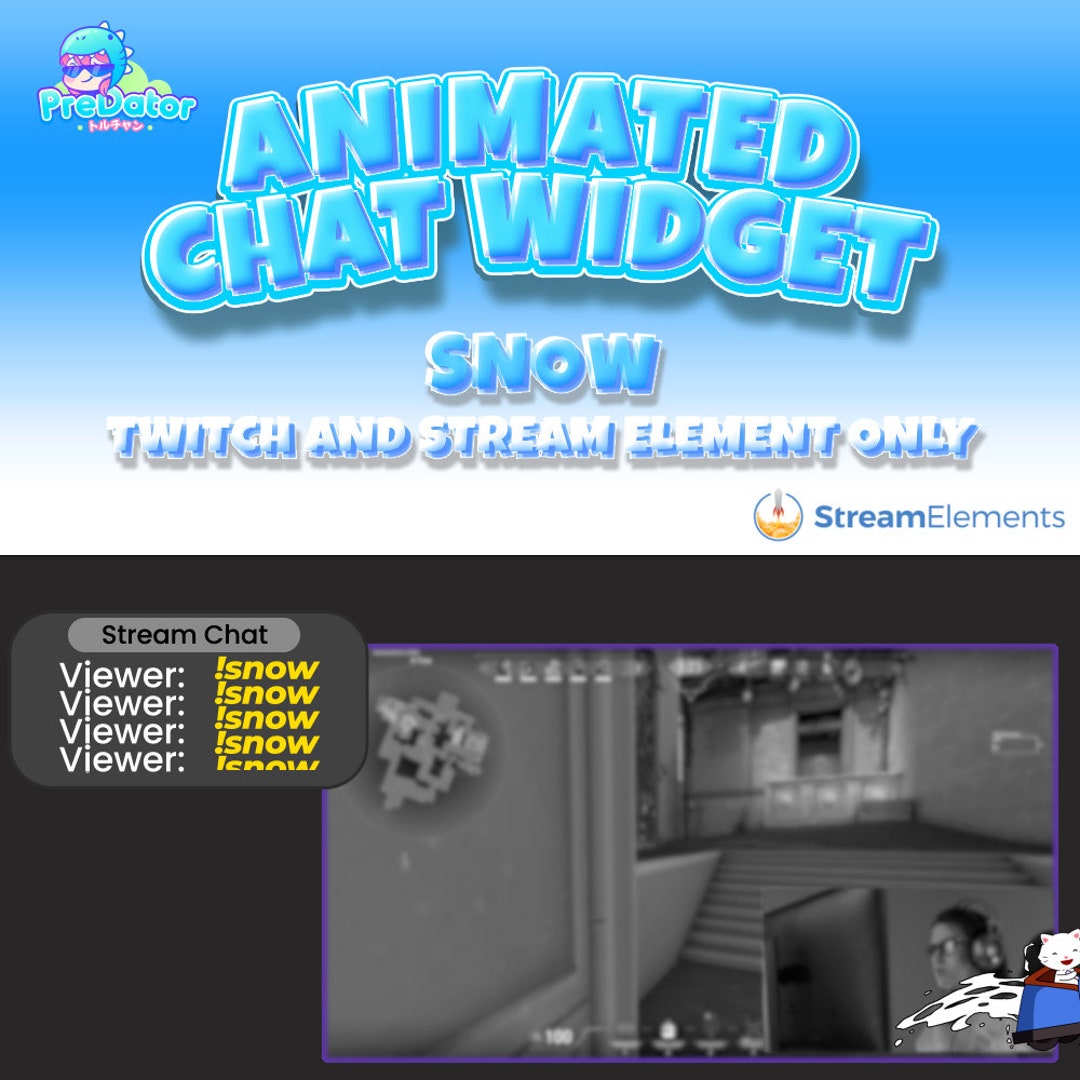 Twitch Animated Chat Display - Customizable Live Chat Widget - Snow ...
