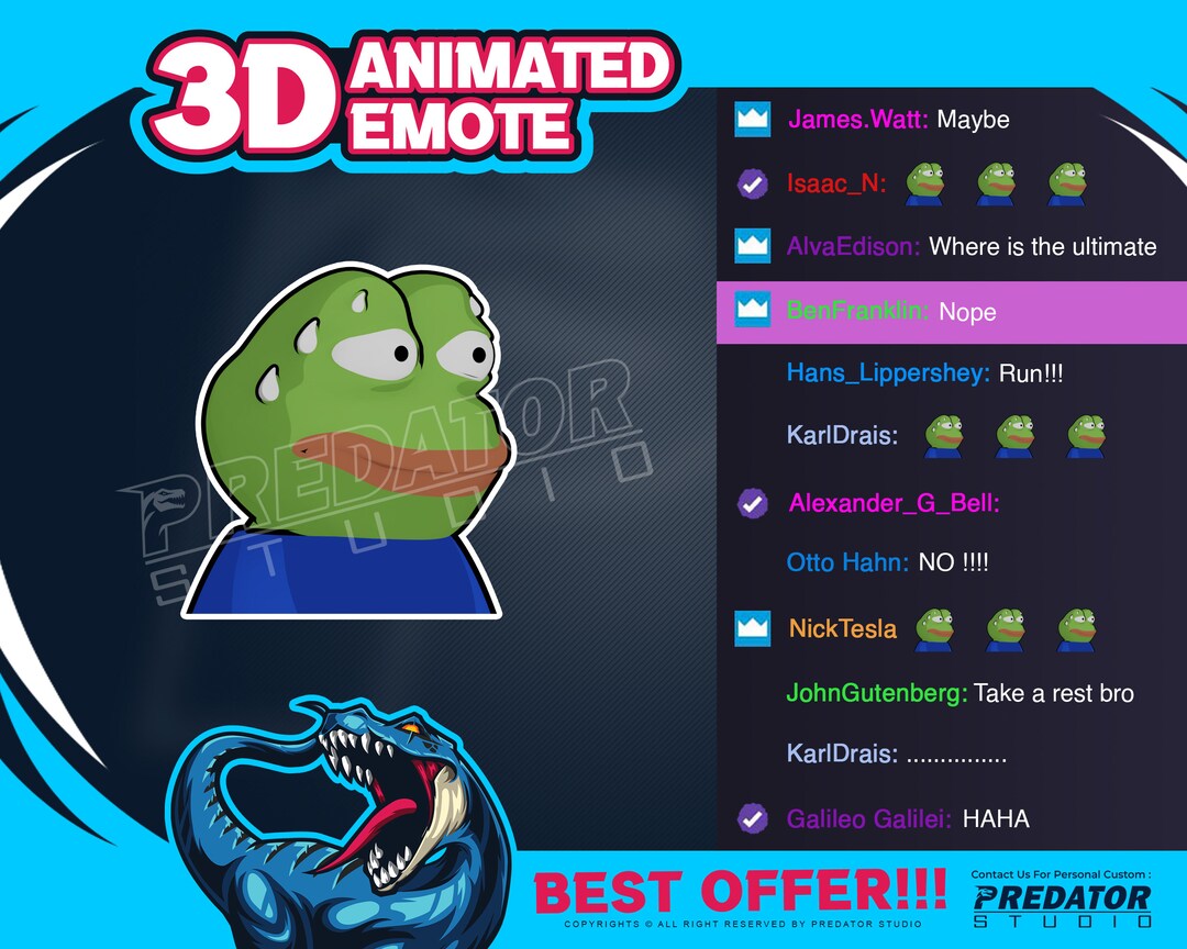 Express Yourself With Papaga Monkas 3D Emote for Twitch and Discord ...