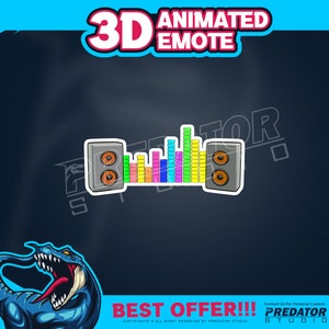 3D Animated Speaker Equalizer Emote: Twitch/discord/kick - Etsy