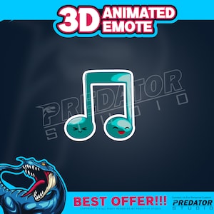 3D Animated Emote, Kick Emote, Digital Art, Twitch Sub Emotes, Stream ...