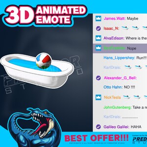 3D Animated Hot Tub Emote: Twitch/discord Stream Design (GIF/PNG) - Etsy