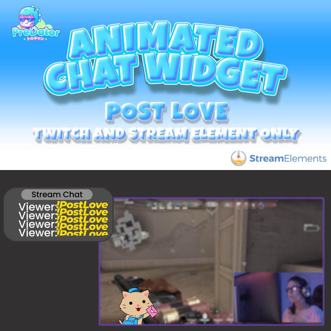 Captivate Your Audience | Animated Twitch Chat Widget for Streamers | Post Love Twitch Chat ...