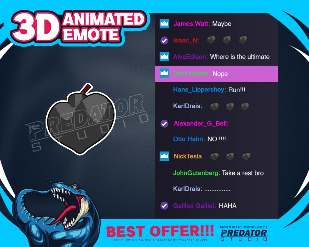 Love Bomb 3D Animated Emote: Twitch/discord Streamer Emote - Etsy