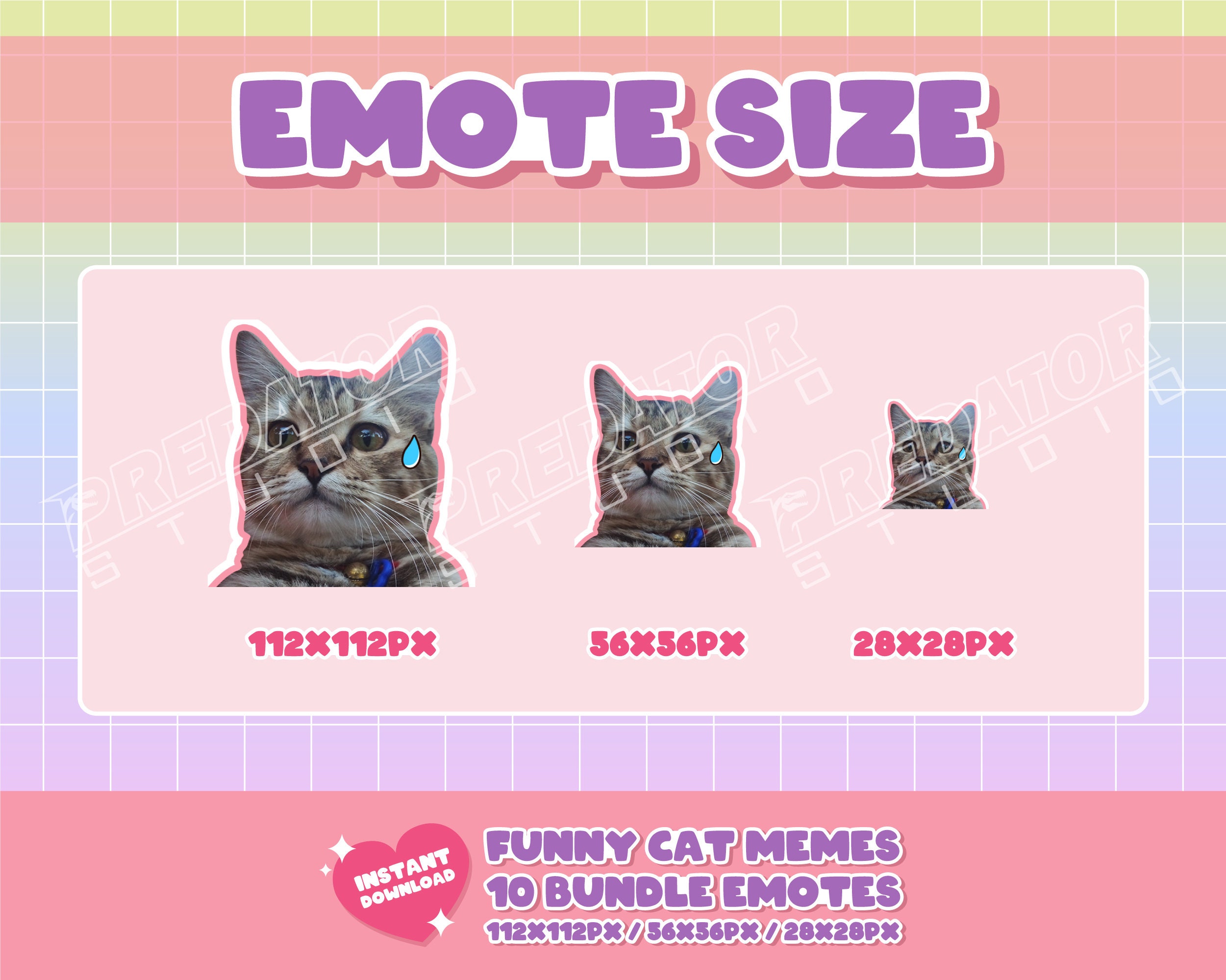 10 Cute Cat Memes Emote Pack 14 Emote Commission Twitch - Etsy Australia