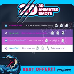 Smoking Ghost Animated Emote, Twitch/kick/discord Emotes - Etsy