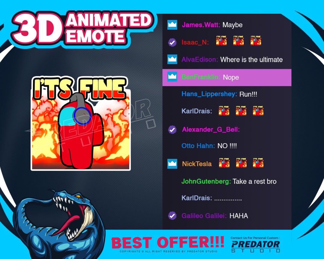 It's Fine 3D Animated Emote: Twitch/kick Streamer Emotes (GIF/PNG) - Etsy