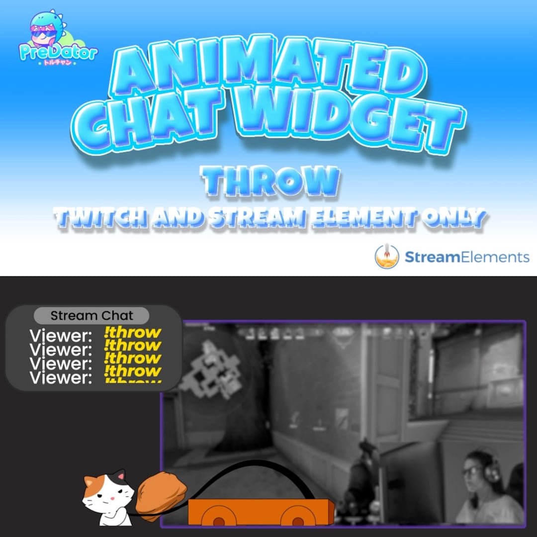 Animated Rock Throw Twitch Chat Widget - Streamelements - Etsy UK