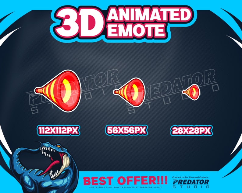 3D Animated Trumpet Twitch Emote: Streamer Kick Emote (GIF/PNG) - Etsy