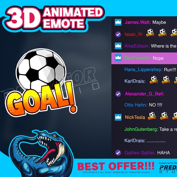 Goal Animated Emotes - Etsy UK