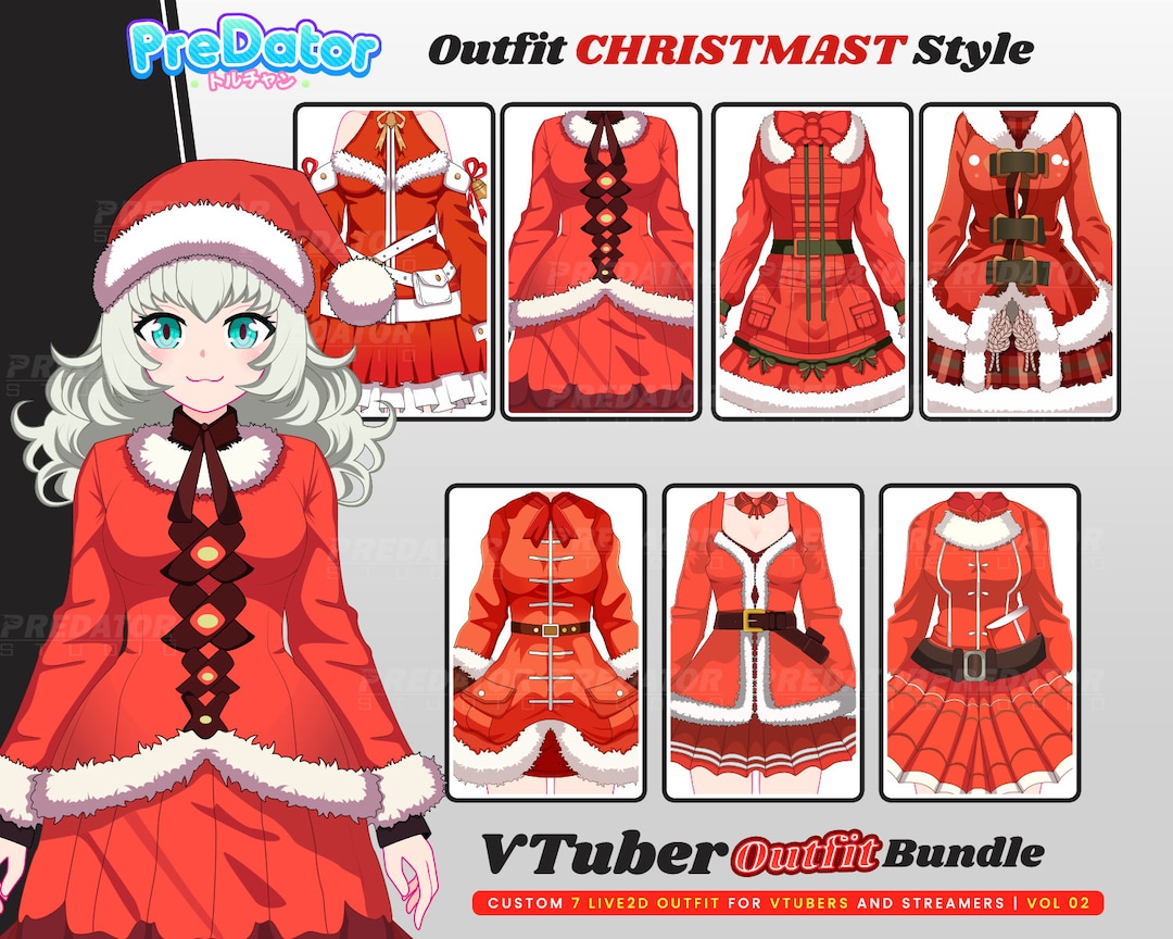 Festive Wonderland Christmas Vtuber: Enchanting Live2d Model With 7 ...