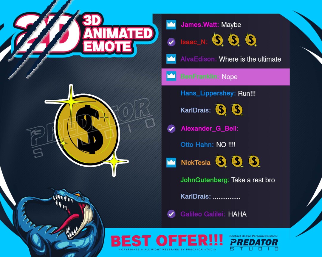 Gold Coin 3D Animated Emote, Coin Emote, Kick Emote, Discord Emotes ...