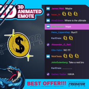 Gold Coin 3D Animated Emote, Coin Emote, Kick Emote, Discord Emotes ...