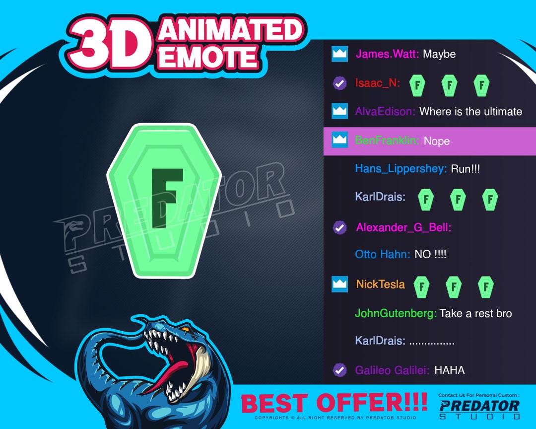 3D Animated Coffin Emote: Twitch/kick Streamer Emotes - Etsy