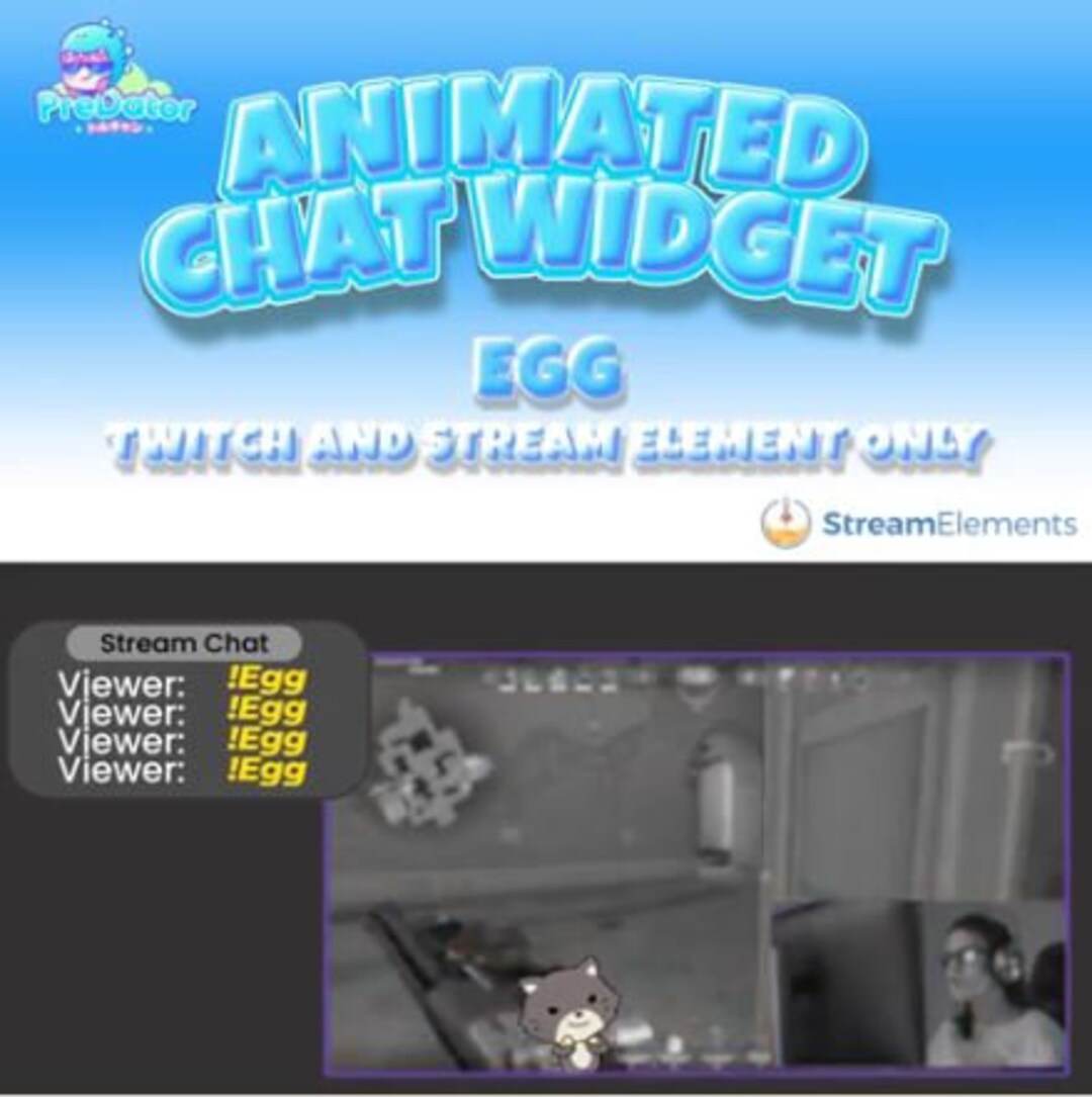 Animated Egg Twitch Chat Widget - Streamelements (GIF) - Etsy