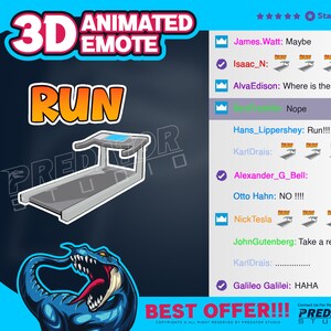 Active Treadmill 3D Animated Emote - Fun and Motivational Twitch ...