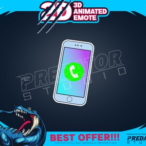 3D Call Animated Emote: Streamer Twitch Emote (GIF & PNG) - Etsy