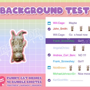 10 Cute Cat Memes Emote Pack 6, Emote Commission, Emotes Twitch, Kitty ...