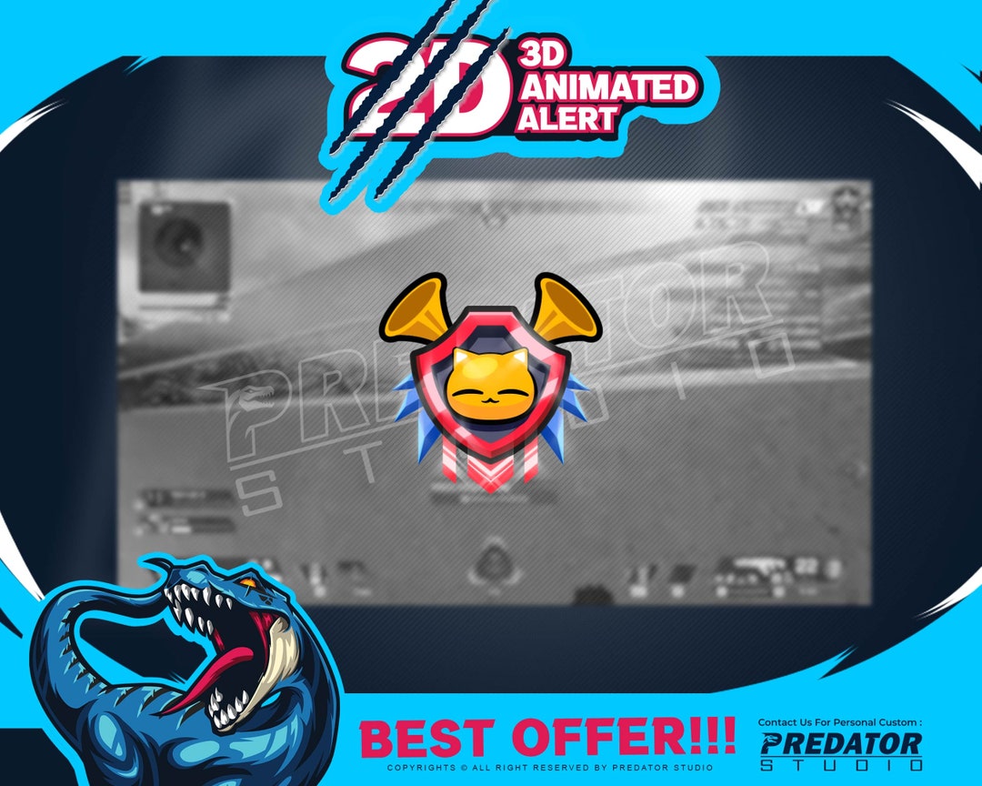 3D Animated Alert Cat, Alert Twitch, Twitch Alerts, Cute Twitch Alerts ...