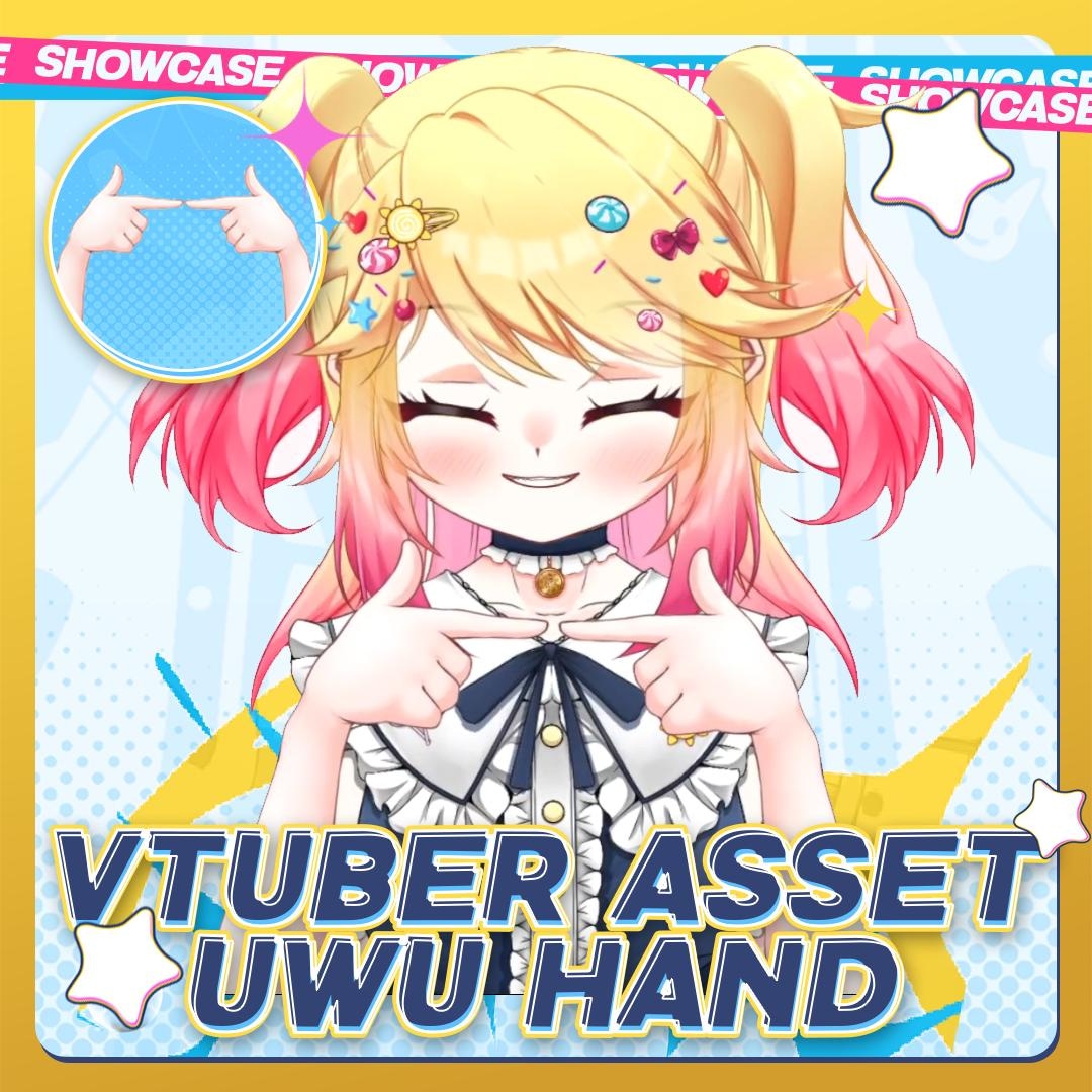 Vtuber Asset UWU Hand Pose | Cute Asset for Live2d Vtuber | Vtuber ...