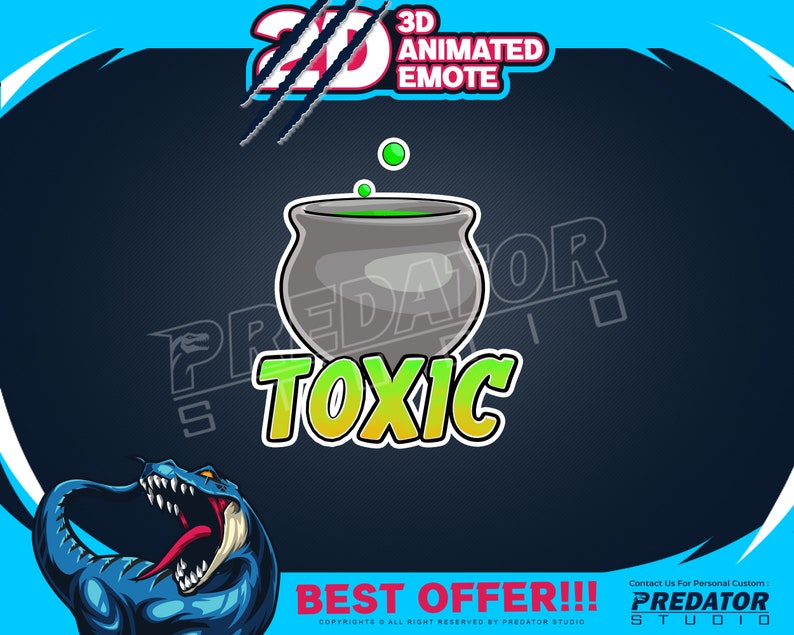 Toxic Pot 3D Animated Emote, Cartoon Emote, Animated Emote, Twitch ...